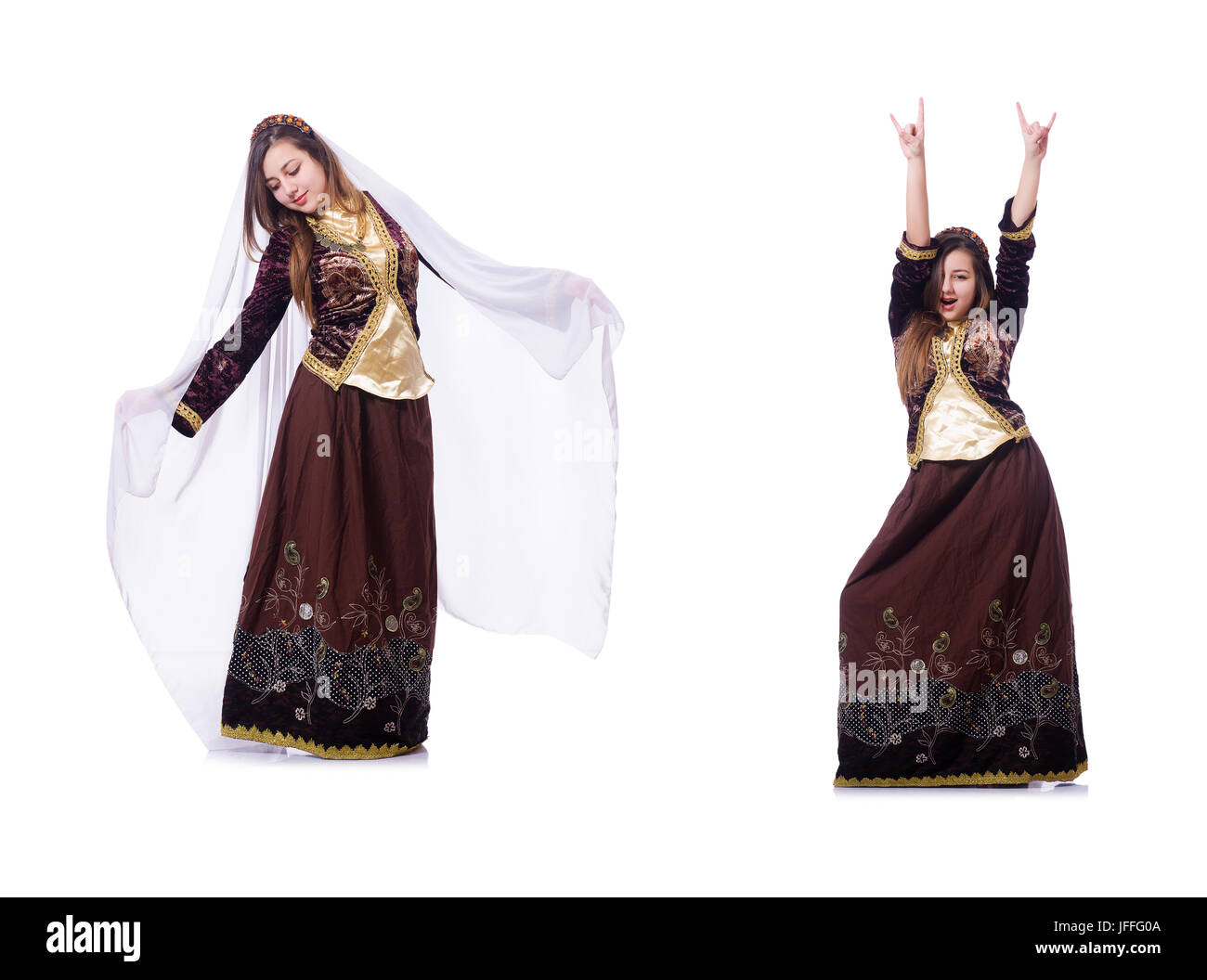 Young lady dancing traditional azeri dance Stock Photo - Alamy