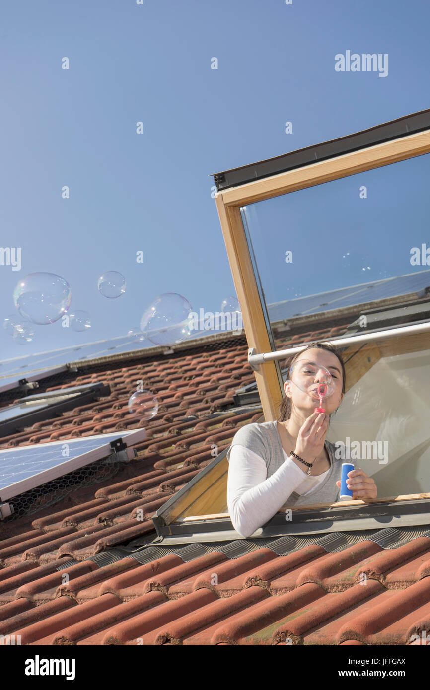 Solar woman hi-res stock photography and images - Alamy