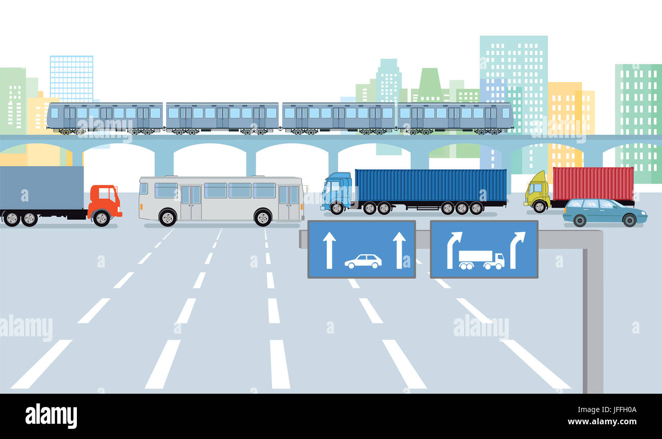 Urban Street With Road Traffic Stock Photo Alamy