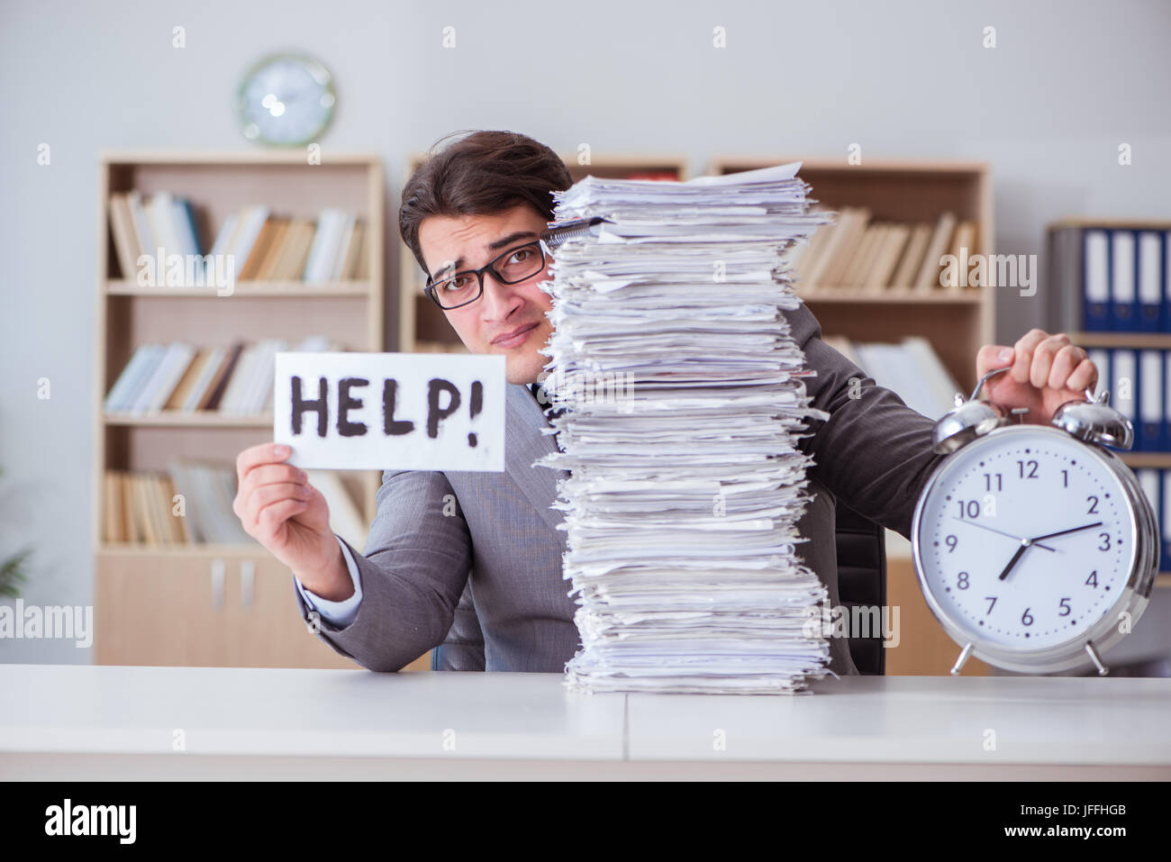Office paperwork pile funny hi-res stock photography and images - Alamy
