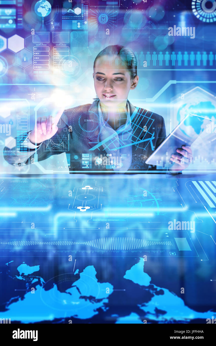 Woman analyst working big hi-res stock photography and images - Alamy