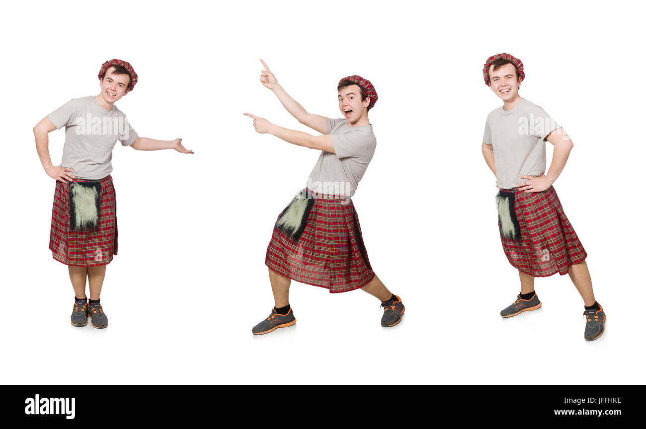 Funny scotsman isolated on white Stock Photo - Alamy