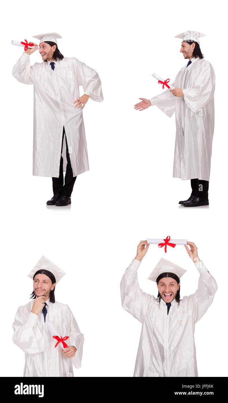 Young man ready for university graduation Stock Photo - Alamy