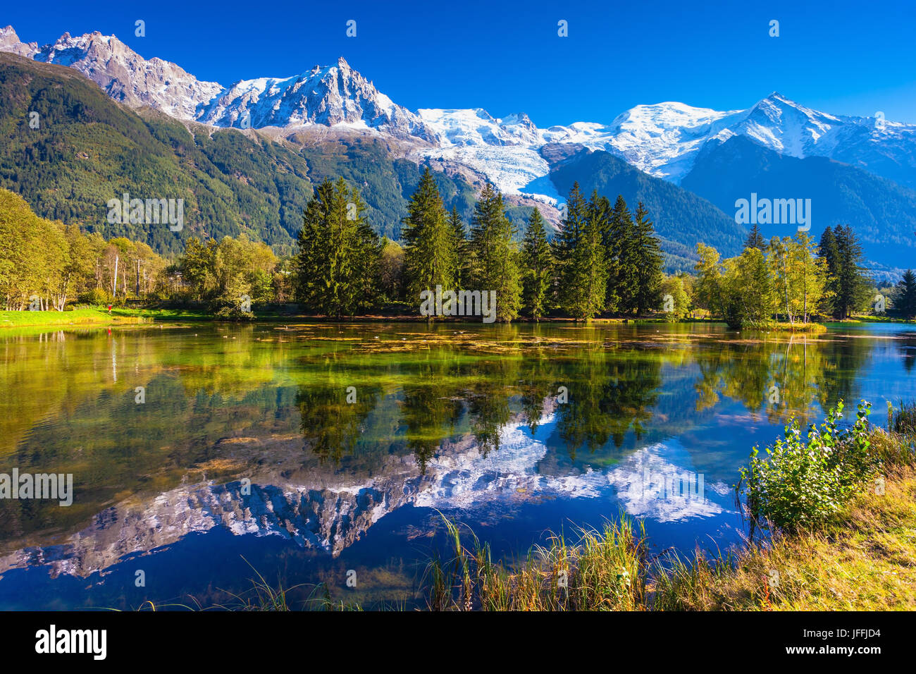 Early autumn in Chamonix, Provence. France Stock Photo - Alamy