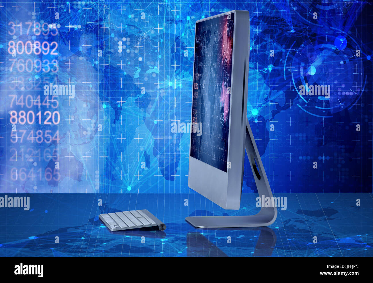 Computer screen in business concept Stock Photo - Alamy