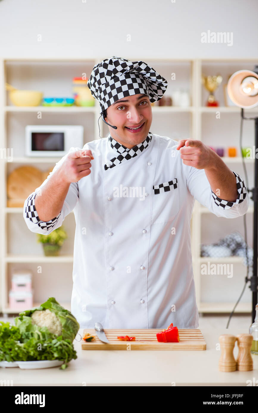 Food cooking tv show in the studio Stock Photo - Alamy