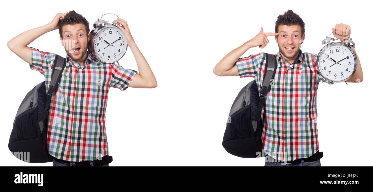 Student late for this preparation at exam Stock Photo - Alamy