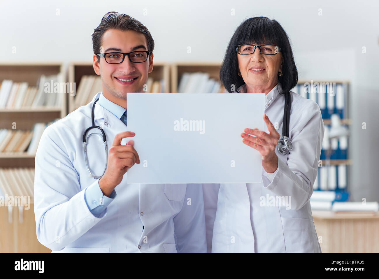 Two doctors working in the lab Stock Photo - Alamy