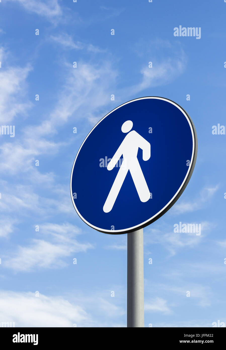 Pedestrians only road sign Stock Photo - Alamy