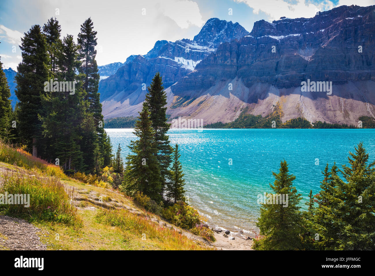 The lake is surrounded by forests Stock Photo - Alamy