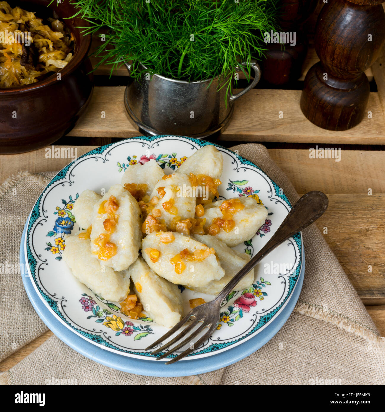 silesian gray potato dumplings Stock Photo - Alamy