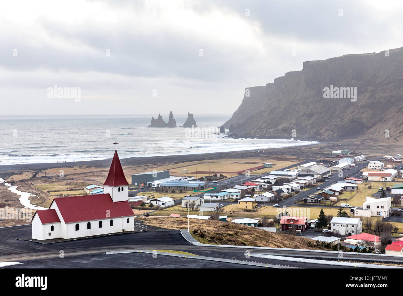 Vik i Myrdal Church Iceland Stock Photo - Alamy