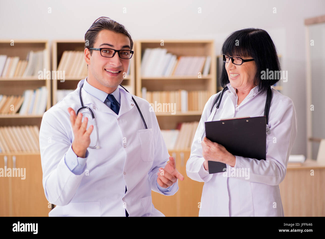 Two doctors working in the lab Stock Photo - Alamy