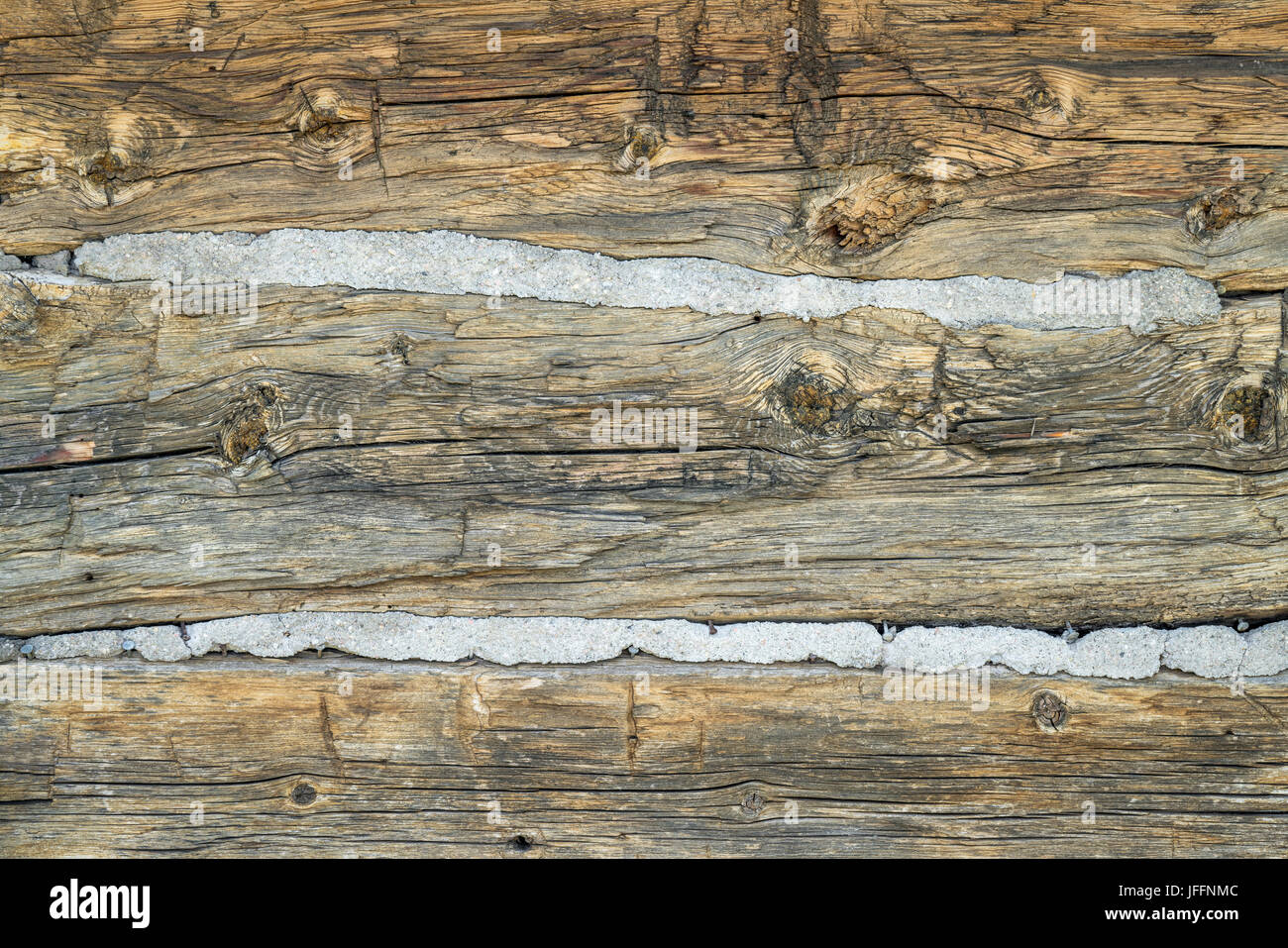 rustic log cabin wall - weathered wood texture and background Stock ...