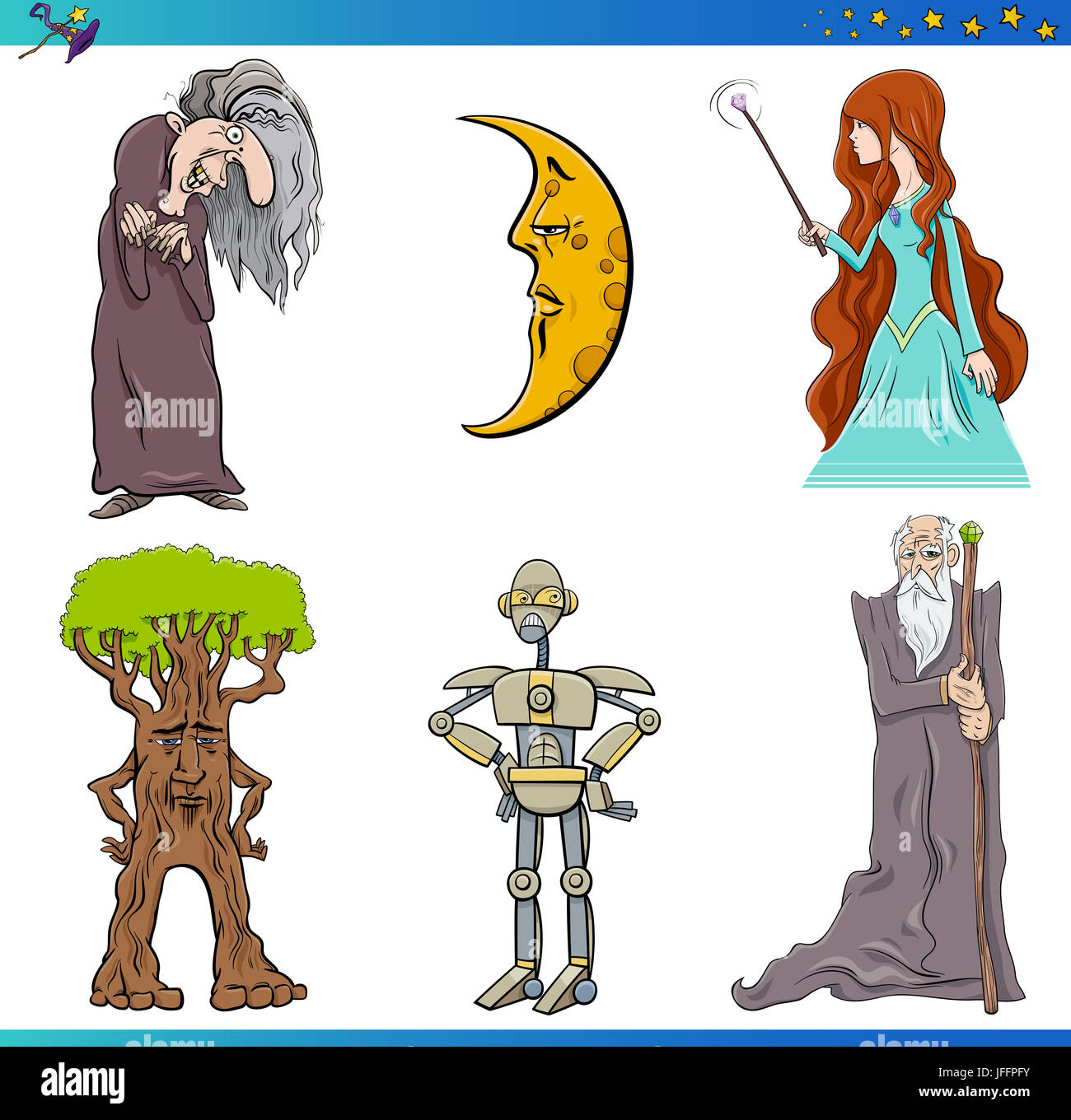 fairy tale characters set Stock Photo - Alamy