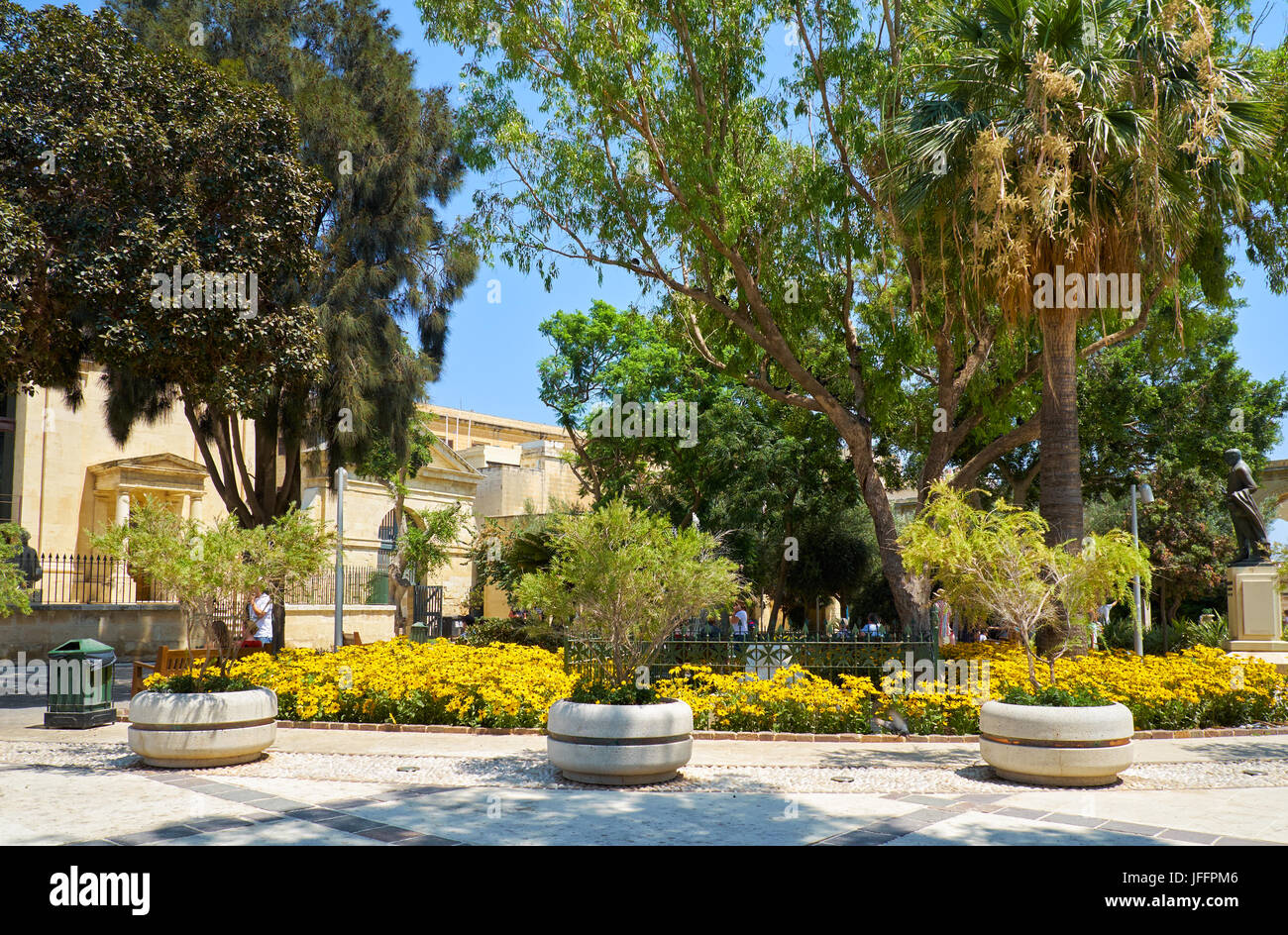 The Upper Barrakka Gardens, Valletta, Malta Stock Photo - Alamy