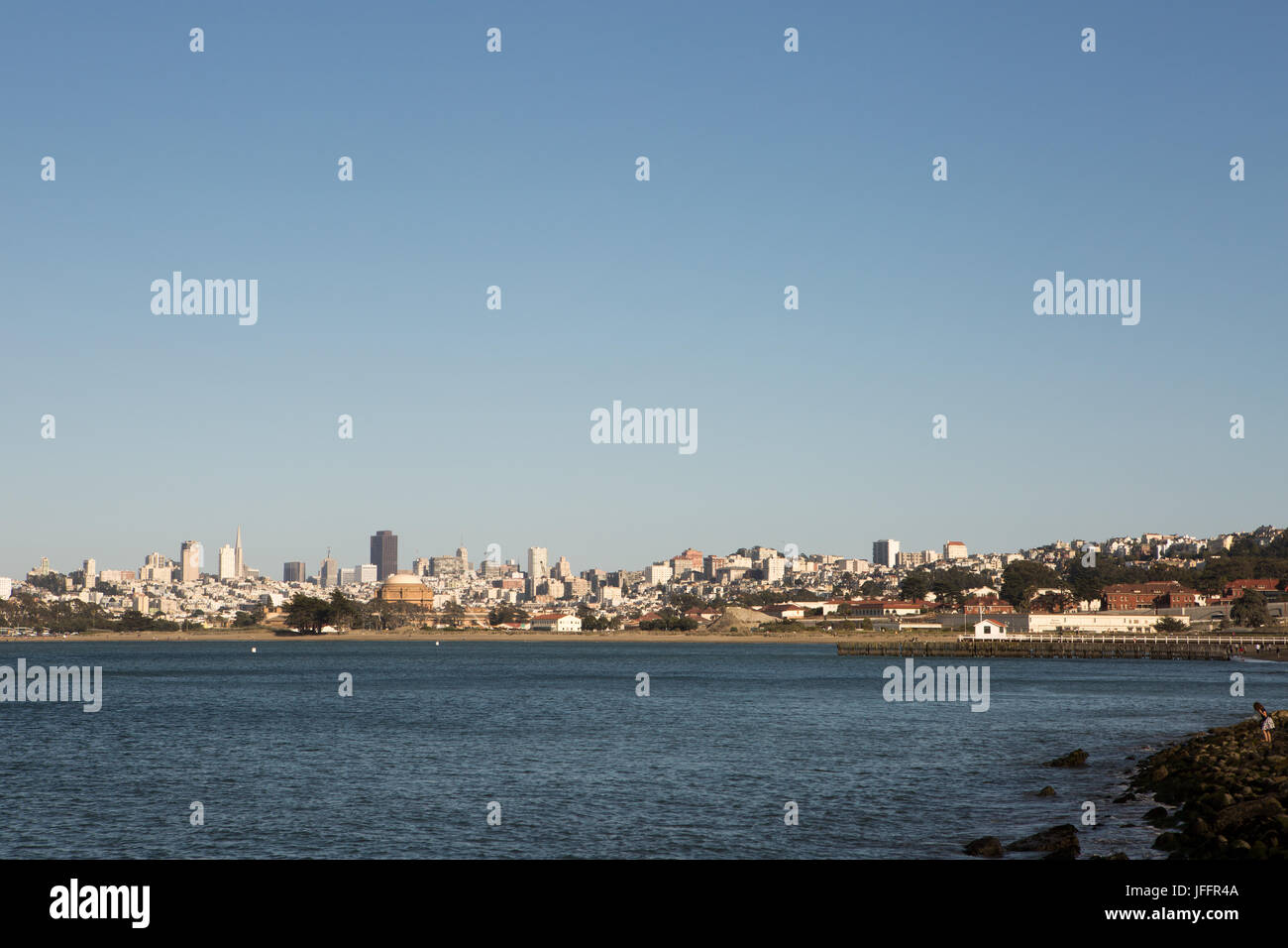 A view of downtown San Francisco from Torpedo Wharf Stock Photo - Alamy