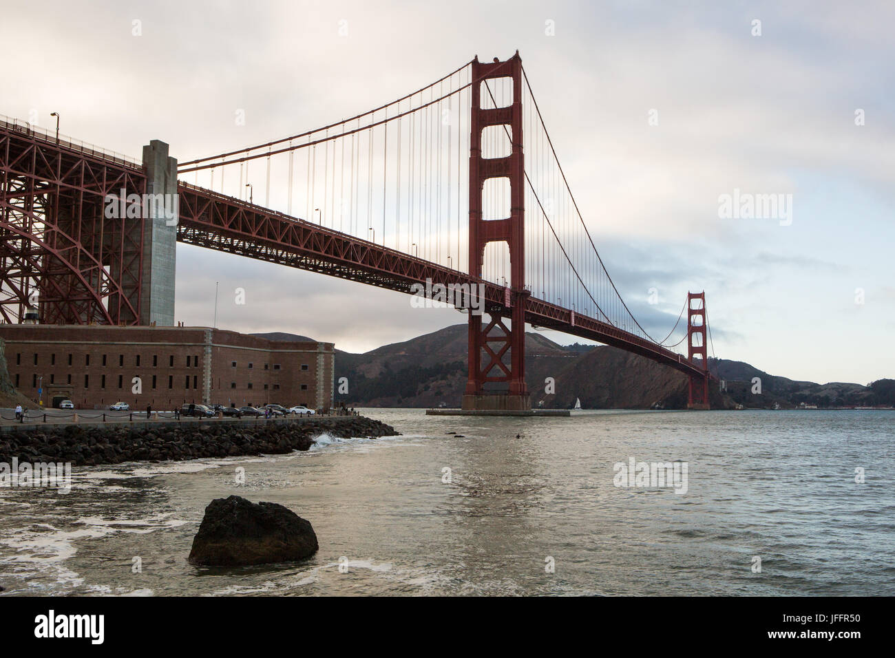 Golden gate bridge at fort point hi-res stock photography and images ...