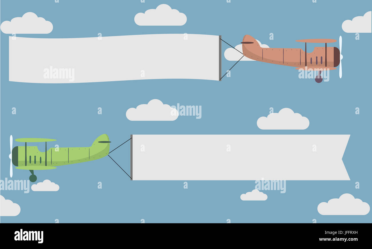 Flying blank banner hi-res stock photography and images - Alamy