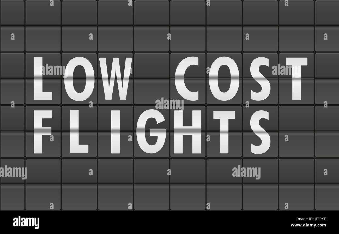 Flightboard Low Cost Flights Stock Photo - Alamy