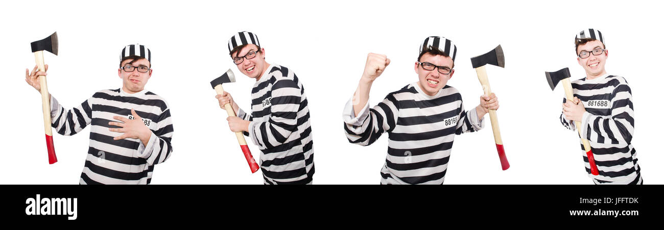 Funny prison inmate in concept Stock Photo - Alamy