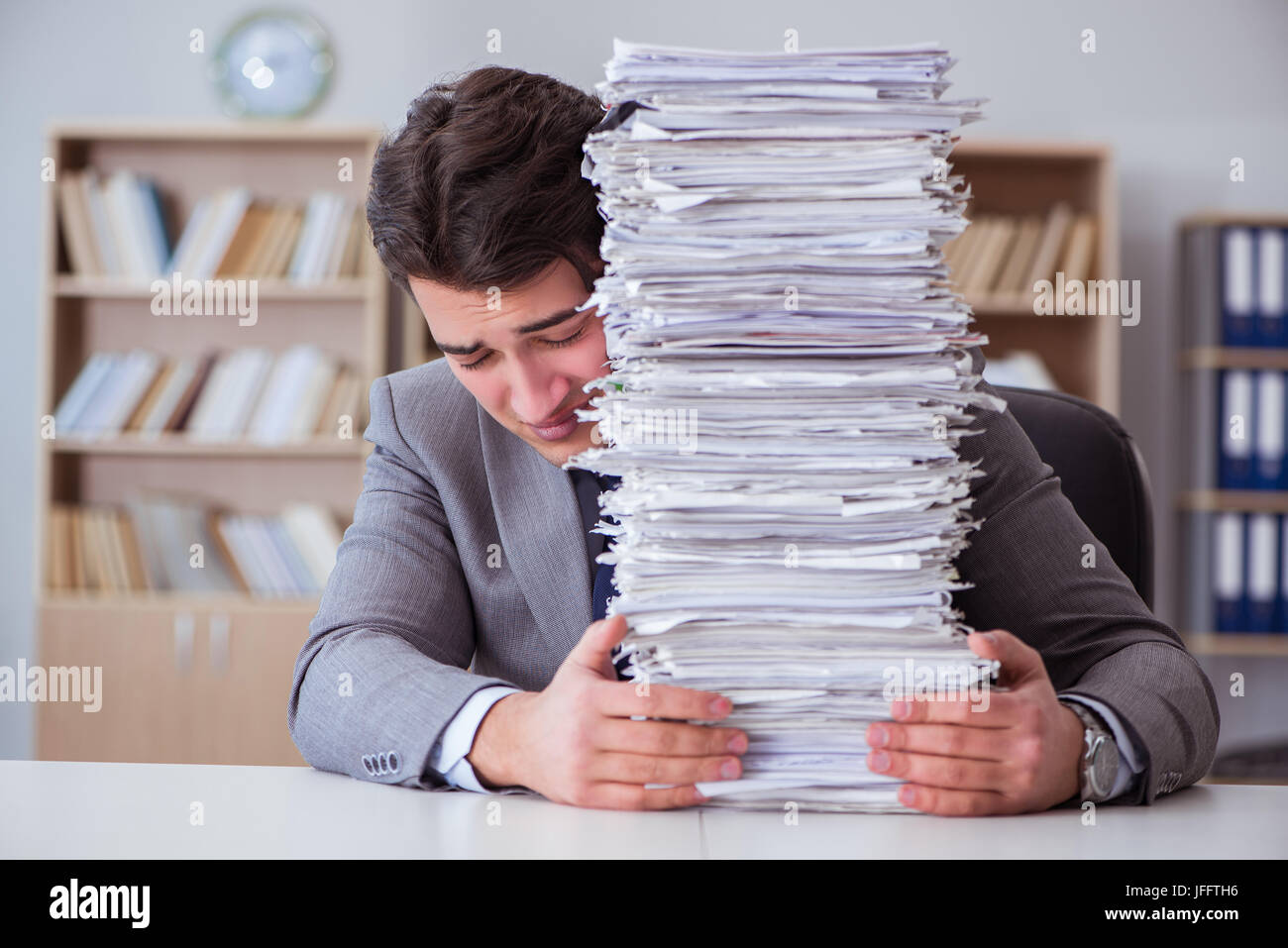 Office paperwork pile funny hi-res stock photography and images - Alamy