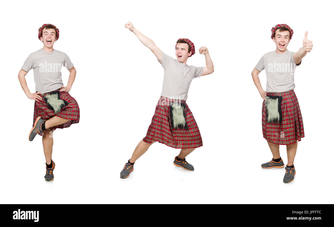 Funny scotsman isolated on white Stock Photo - Alamy
