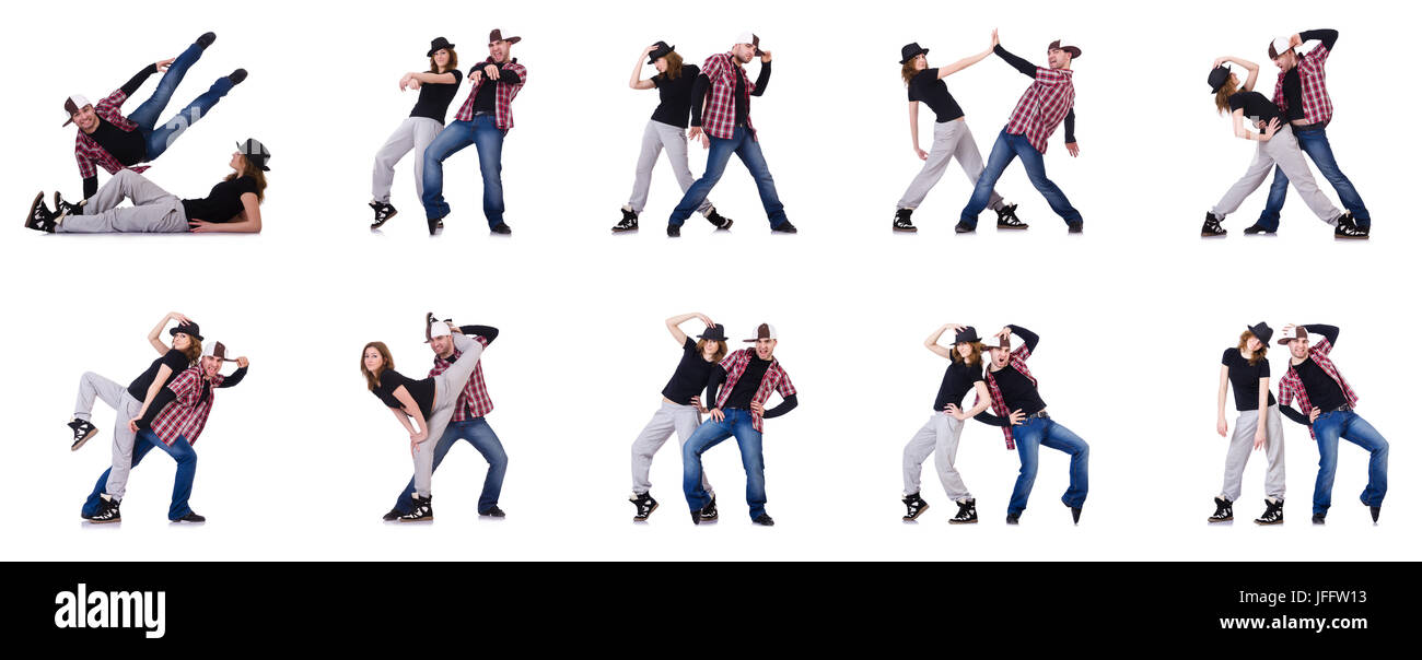 Pair of dancers dancing modern dances Stock Photo - Alamy