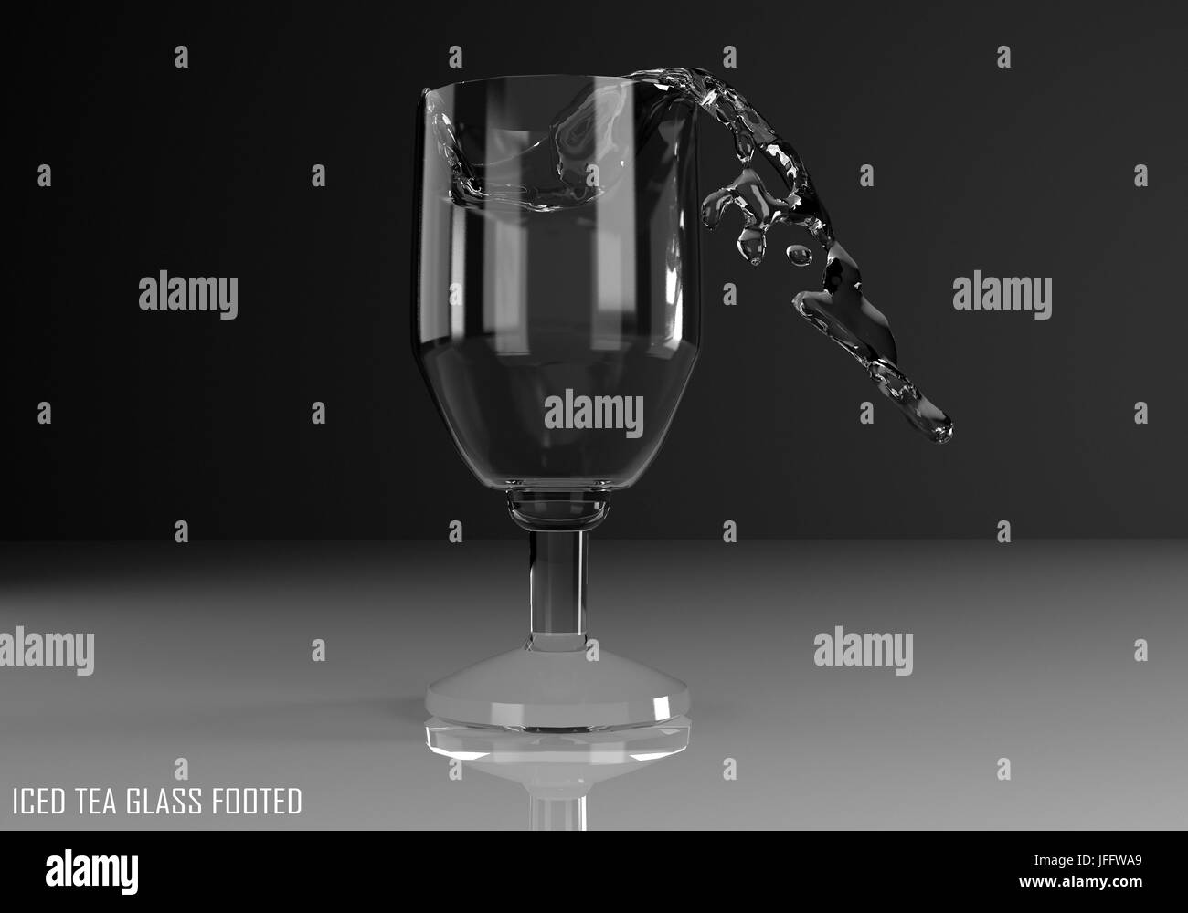 Glass of iced tea Black and White Stock Photos & Images - Alamy