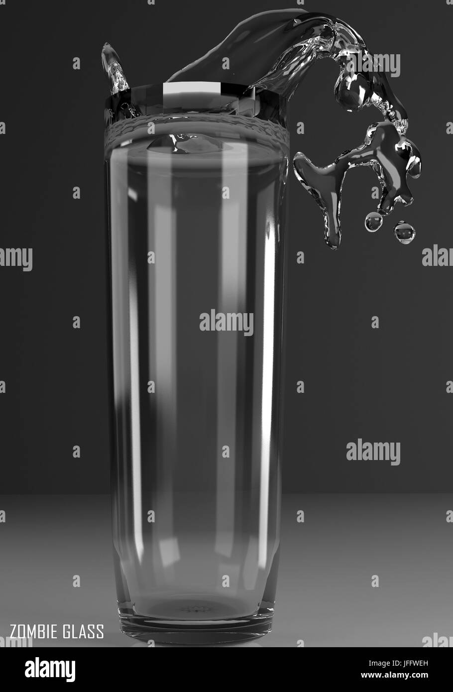 zombie glass 3D illustration on dark background Stock Photo - Alamy