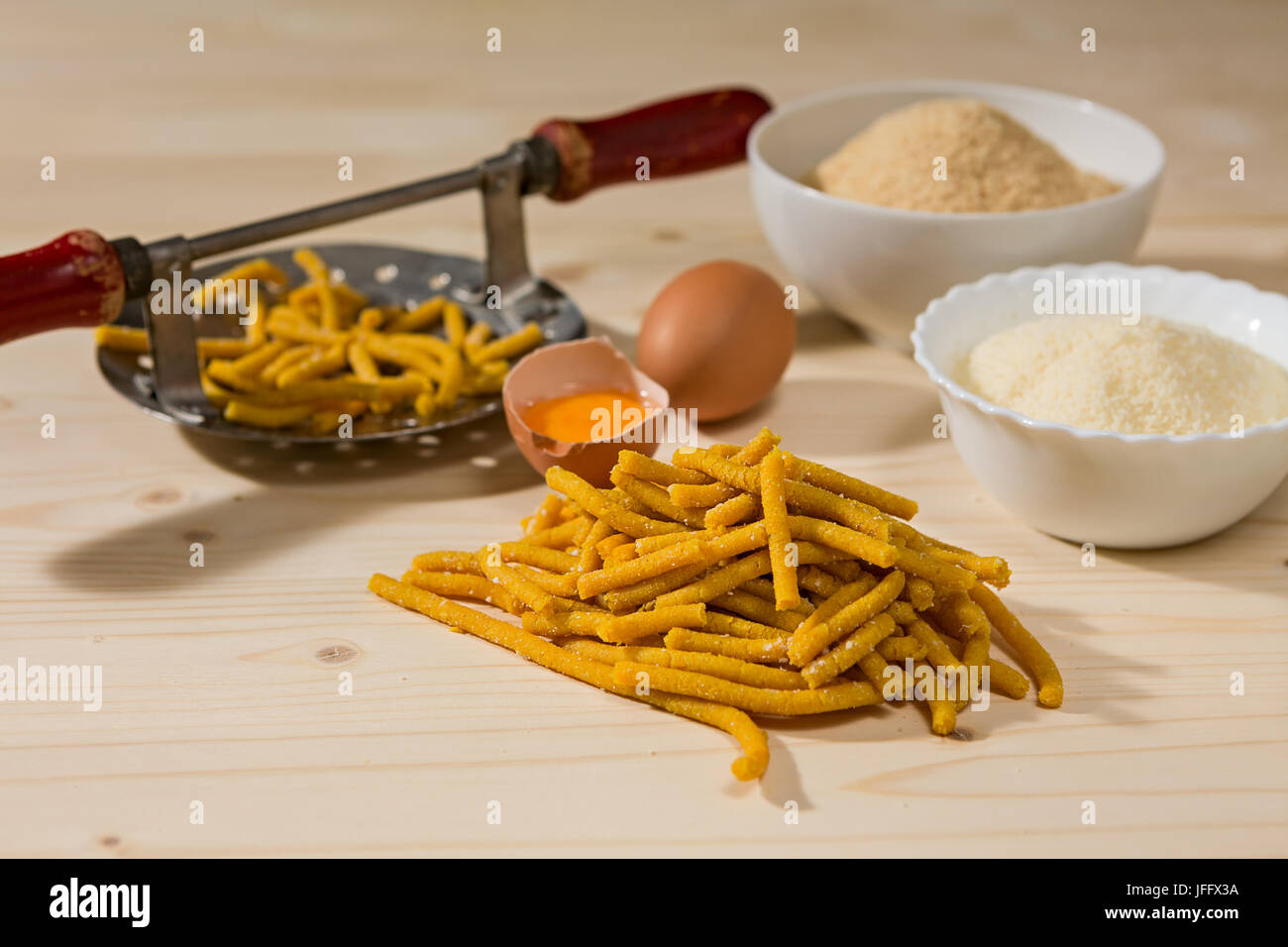 Passatelli original Italian pasta Stock Photo - Alamy