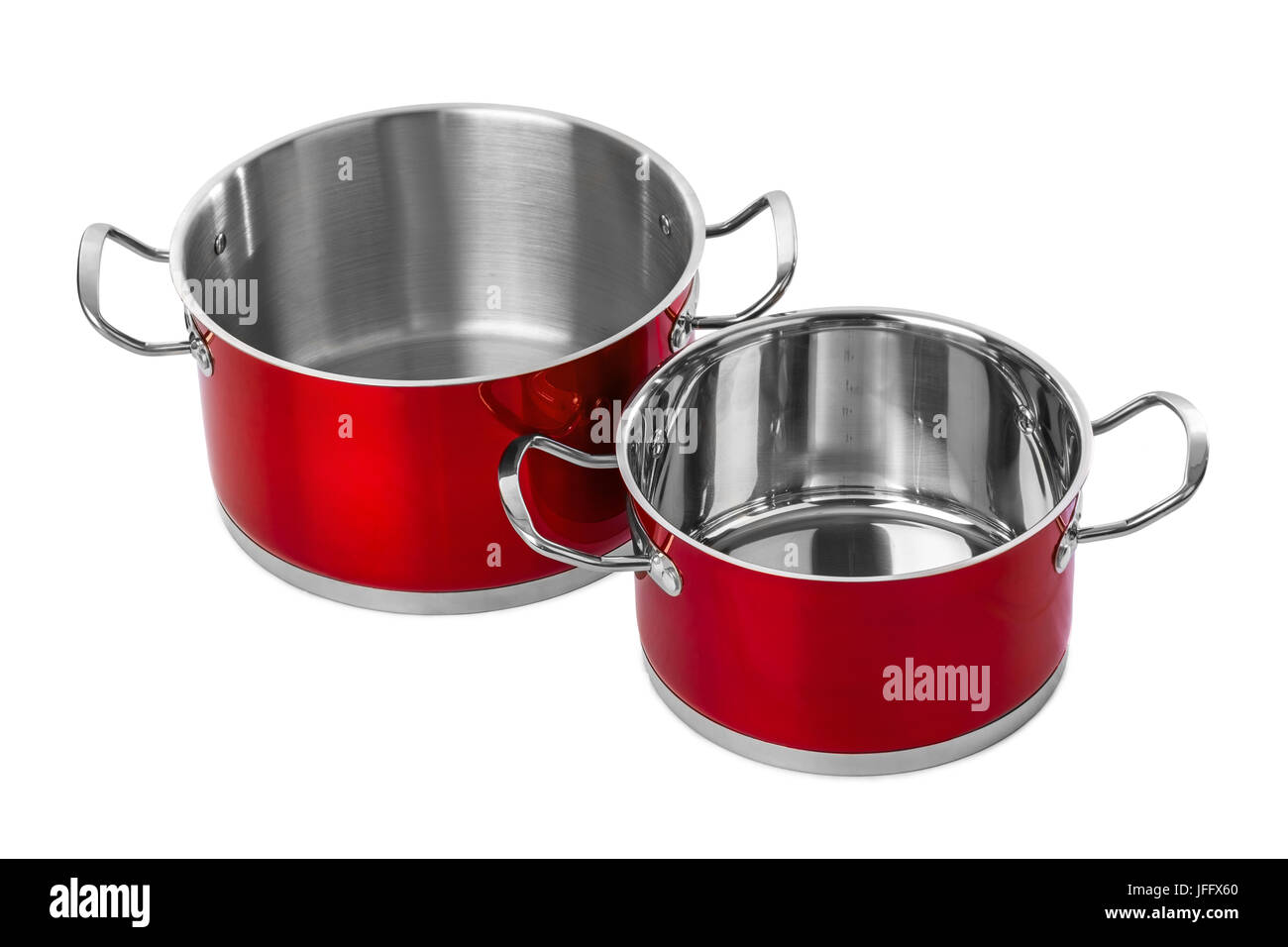Red steel pans Stock Photo - Alamy
