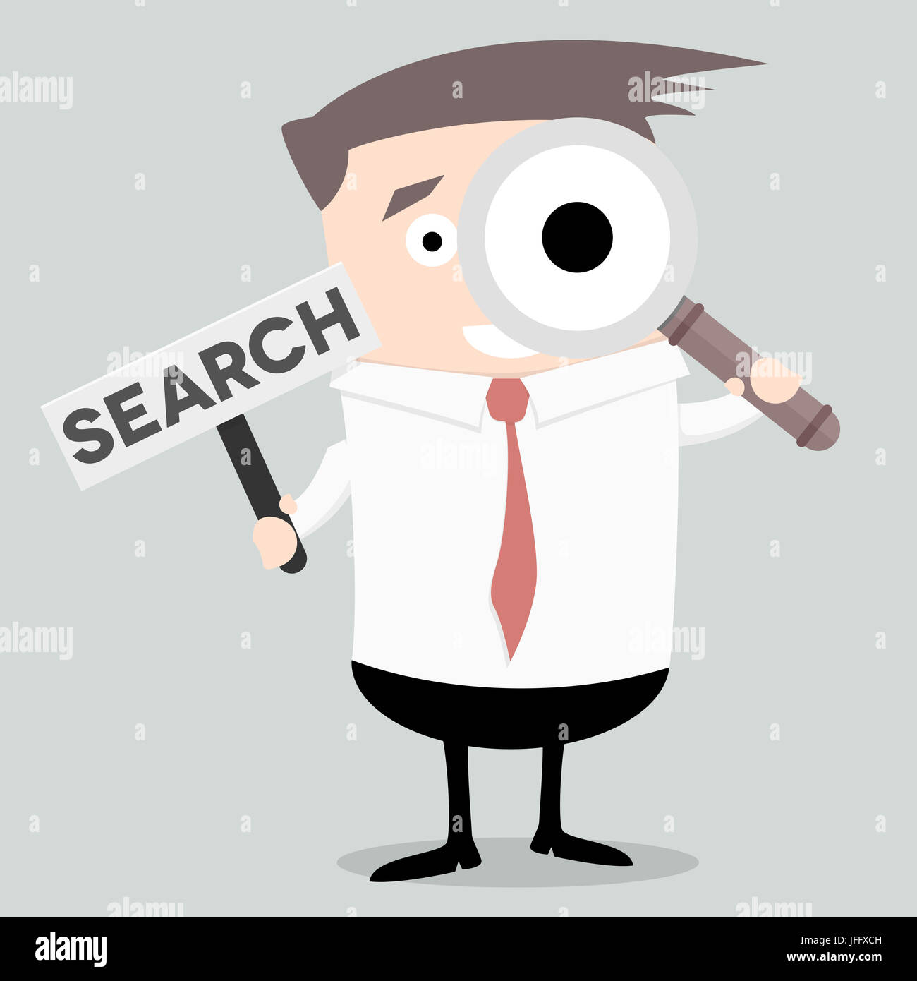 Businessman Search Sign Stock Photo - Alamy