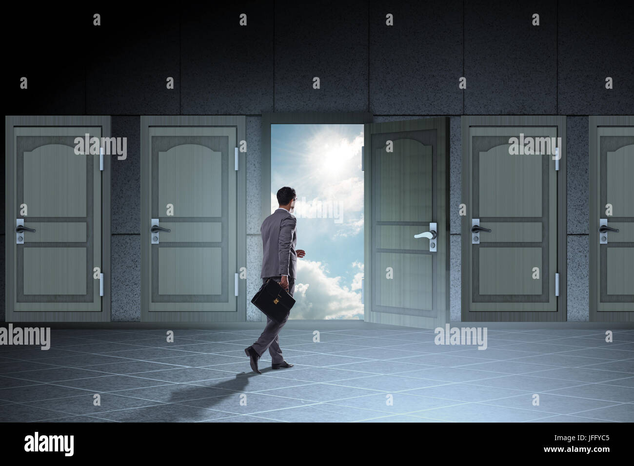 Male walking through door concept hi-res stock photography and images ...