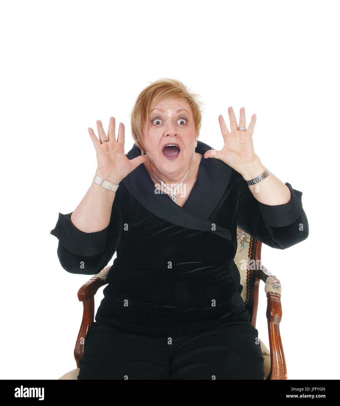 Shocked angry yelling woman hi-res stock photography and images - Alamy