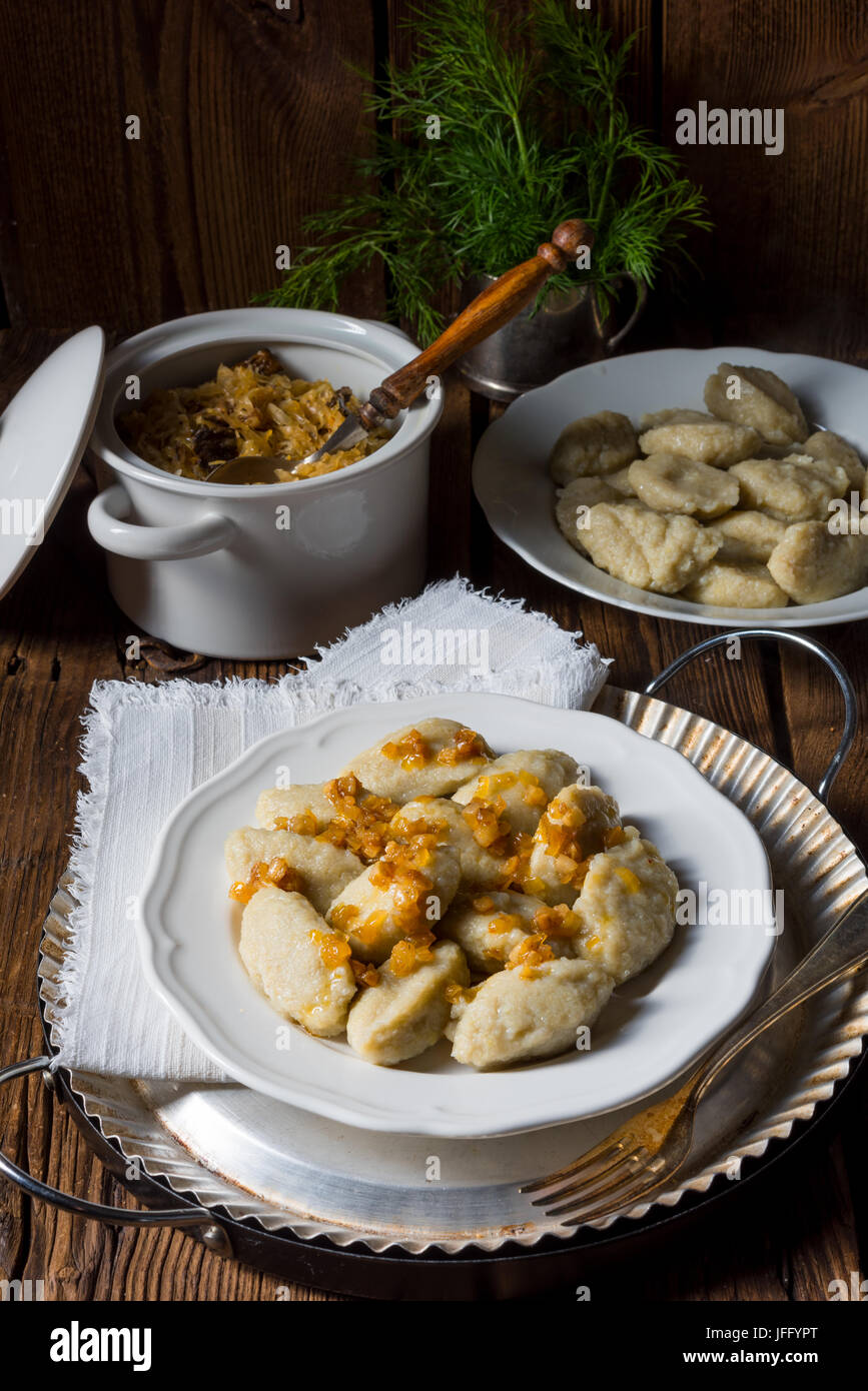 silesian gray potato dumplings Stock Photo - Alamy