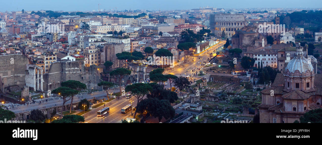 Rome City panorama, Italy Stock Photo - Alamy