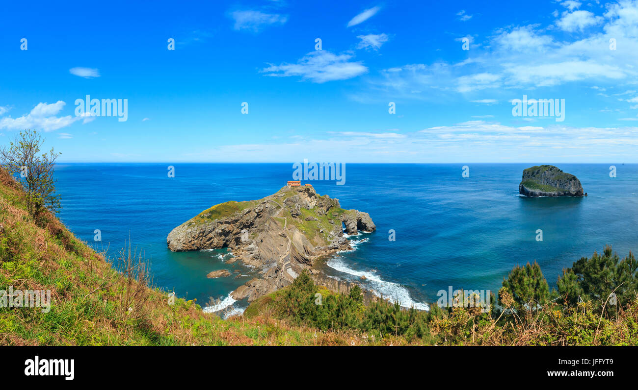 Biscay bay coast landscape, Spain Stock Photo - Alamy