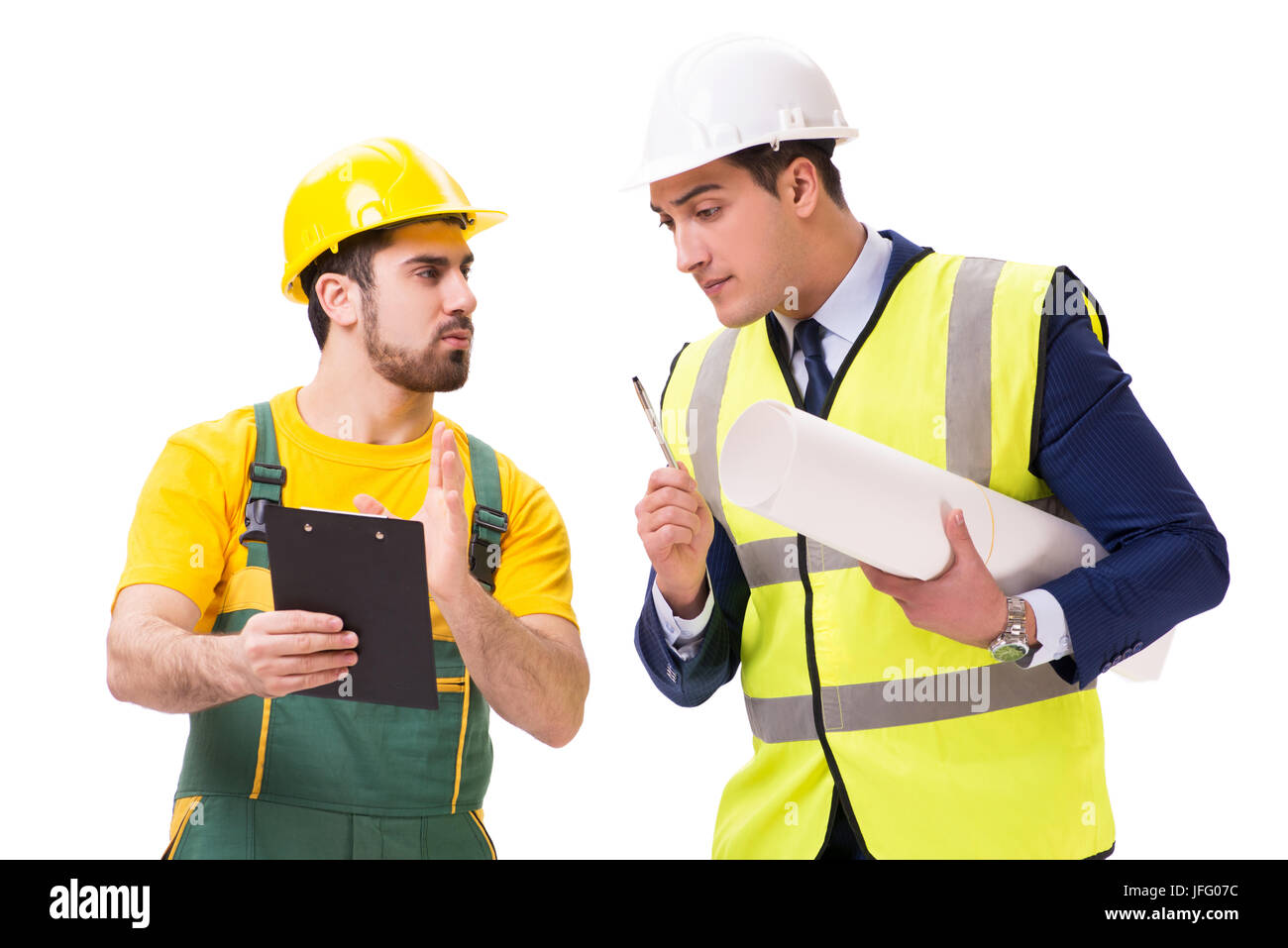 Construction workers arguing hi-res stock photography and images - Alamy