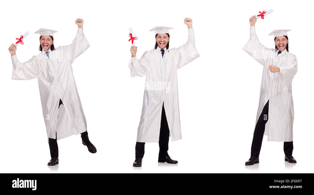 Young man ready for university graduation Stock Photo - Alamy