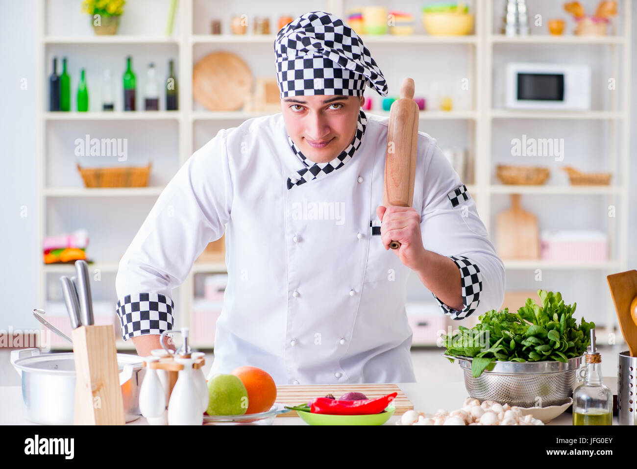 Young cook roller preparing hi-res stock photography and images - Alamy