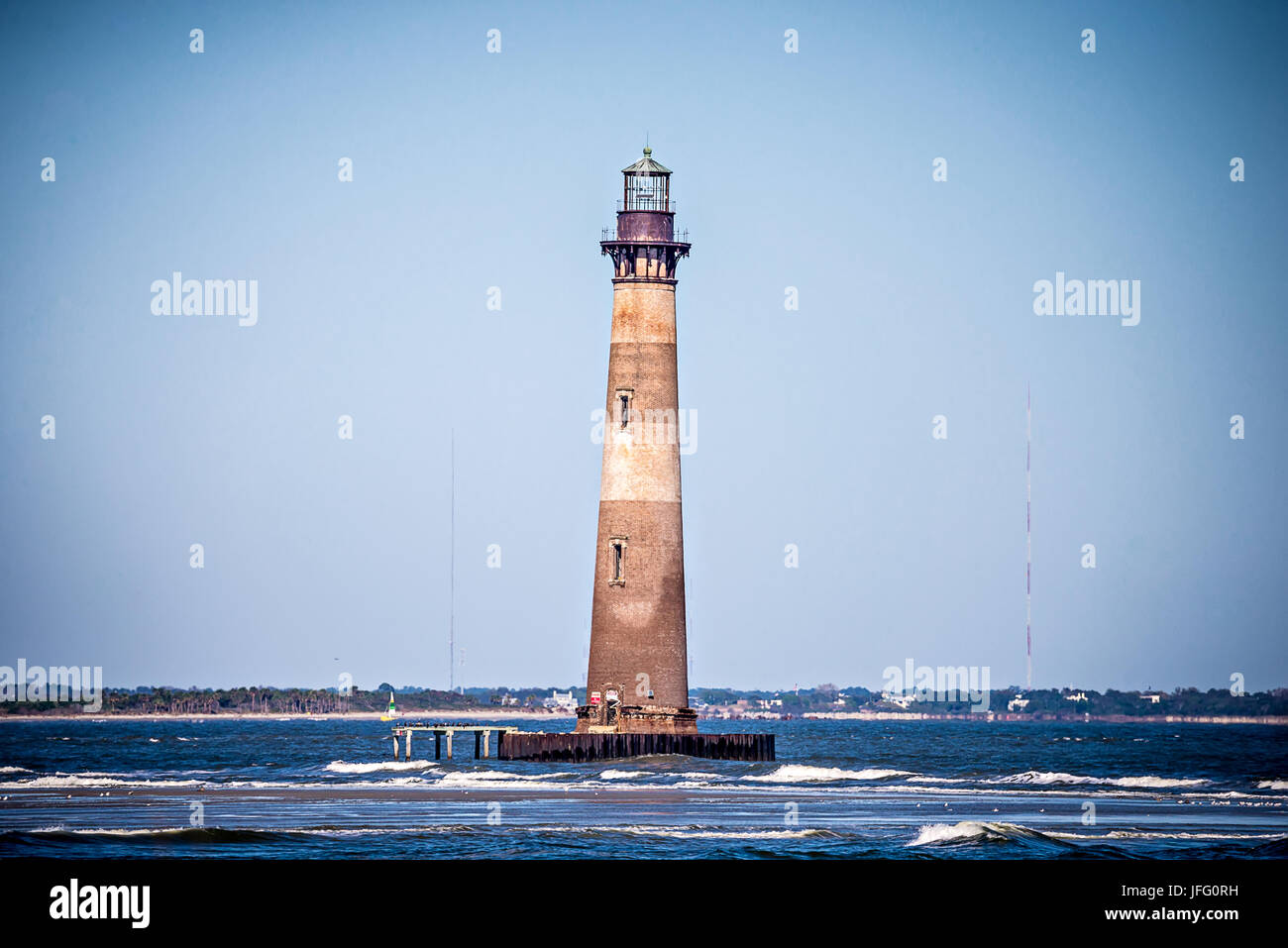 morris island lighthouse on a sunny day Stock Photo - Alamy