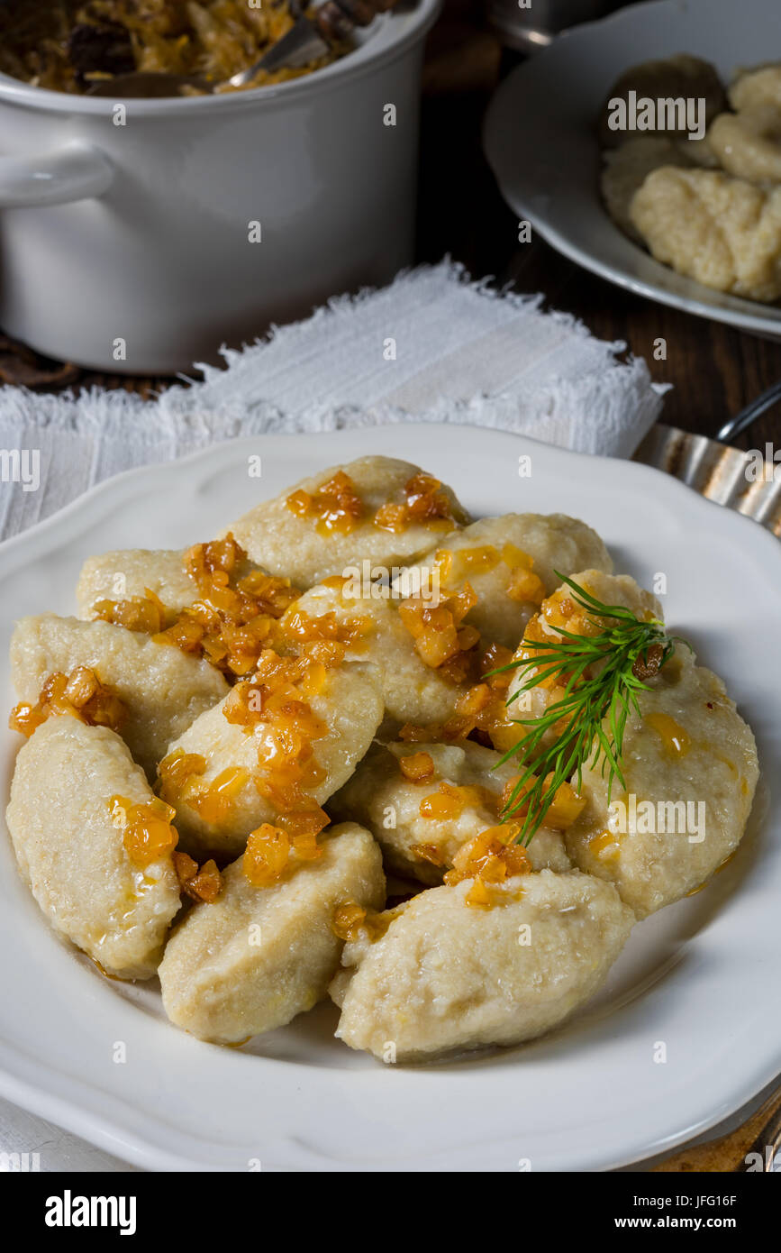 silesian gray potato dumplings Stock Photo - Alamy