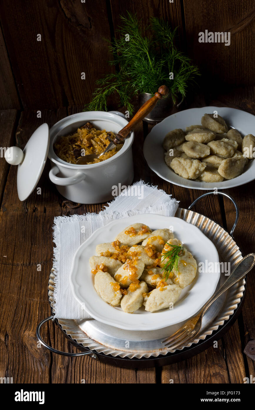 silesian gray potato dumplings Stock Photo - Alamy