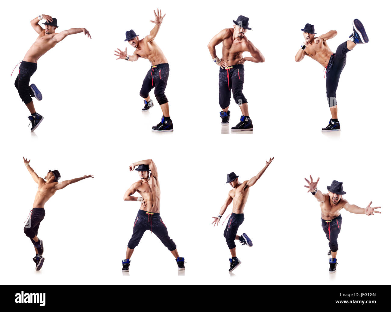 Ripped dancer isolated on the white Stock Photo - Alamy