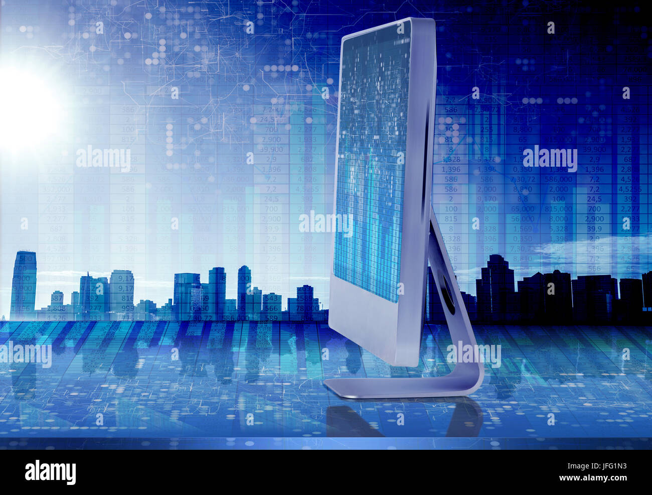 Computer screen in business concept Stock Photo - Alamy