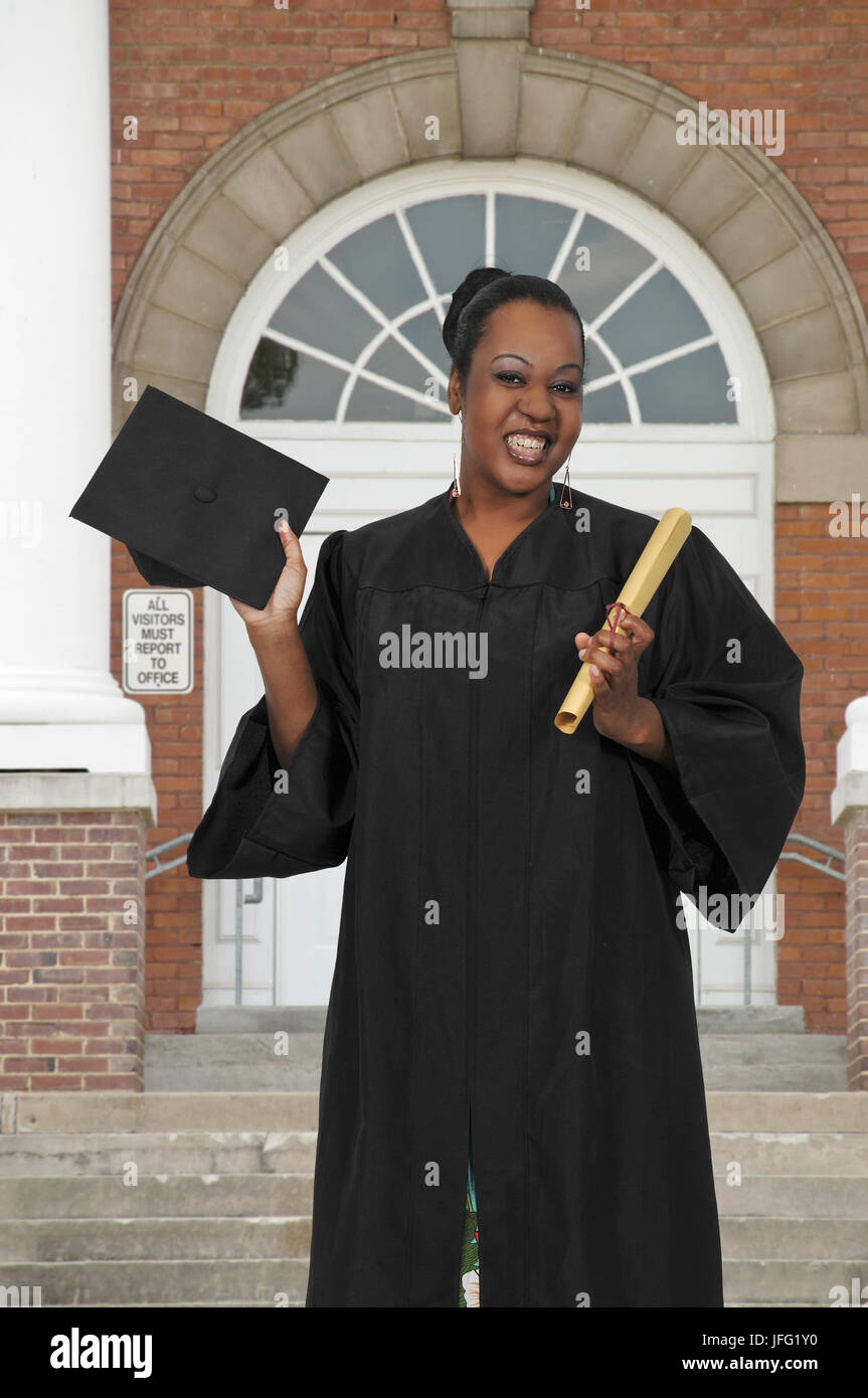 Black Woman Graduate Stock Photo - Alamy