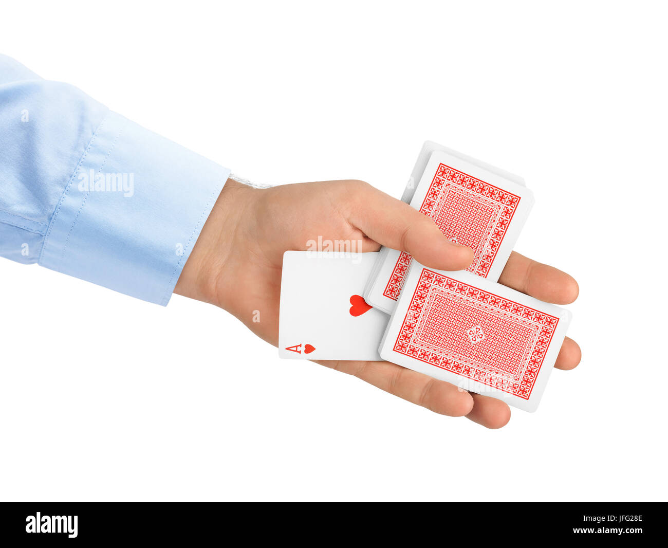 Hand and playing cards Stock Photo - Alamy