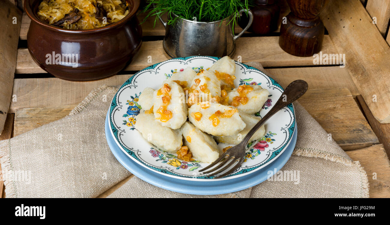 silesian gray potato dumplings Stock Photo - Alamy
