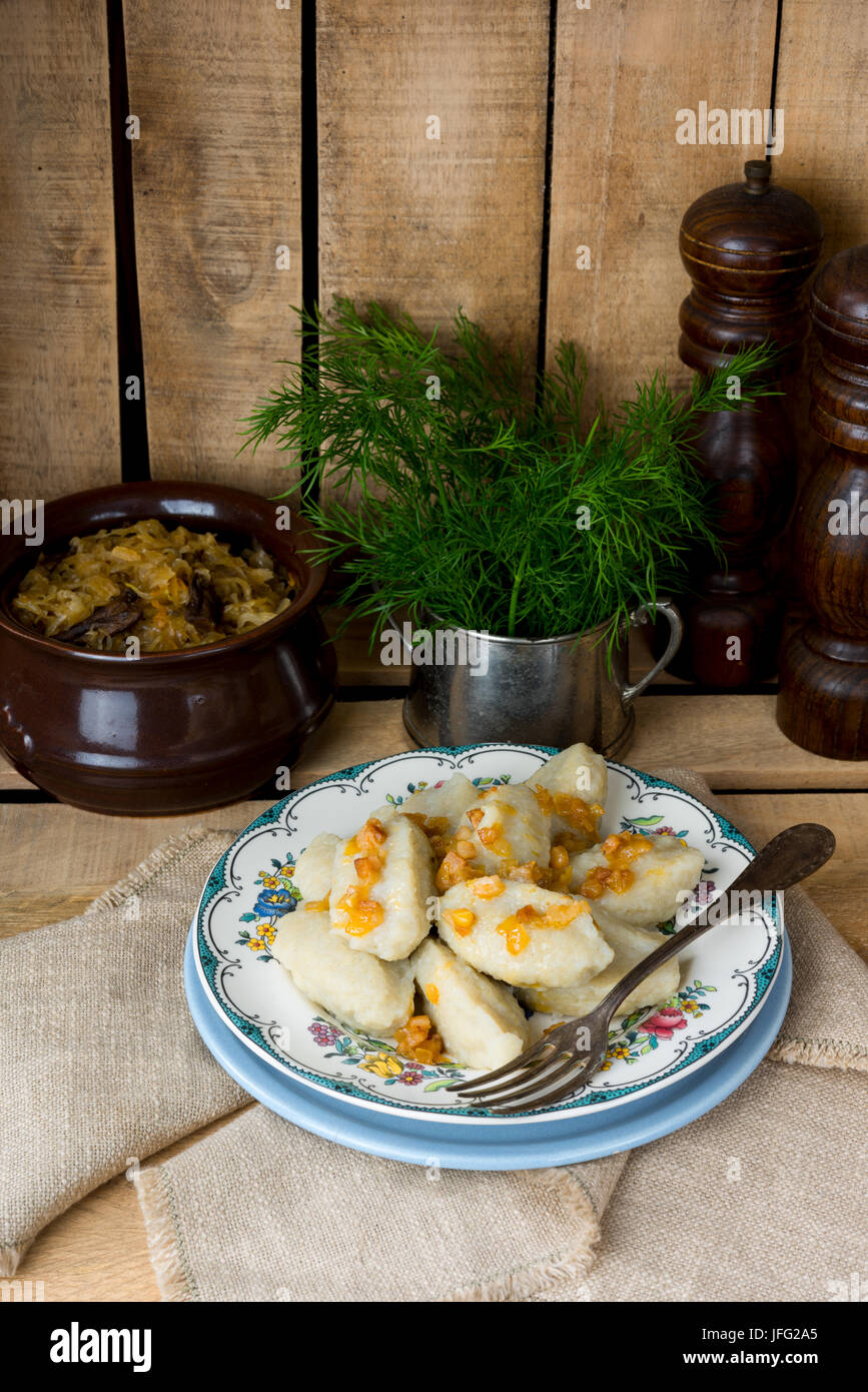 silesian gray potato dumplings Stock Photo - Alamy